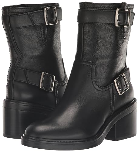Vince Camuto Women's Vergila Block Heel Bootie Ankle Boot, Black Leather, 9