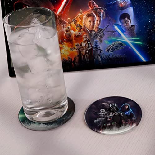 JUMANT Star Wars Coasters - Star Wars Merchandise - Star Wars Desk Accessories - Star Wars Office Supplies - Star Wars Home Decor - Star Wars Cup Holder - Star Wars Office Decor - Star Wars Desk Set