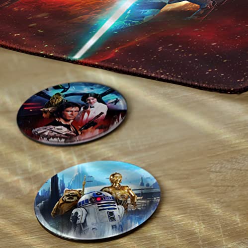 JUMANT Star Wars Coasters - Star Wars Merchandise - Star Wars Desk Accessories - Star Wars Office Supplies - Star Wars Home Decor - Star Wars Cup Holder - Star Wars Office Decor - Star Wars Desk Set
