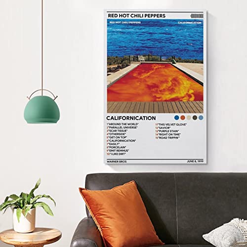 BMXRX Red Hot Chili Peppers Poster Californication Canvas Posters Wall Art Bedroom Office Room Decor Gift DAYOSIX Unframe:12x18inch(30x45cm)