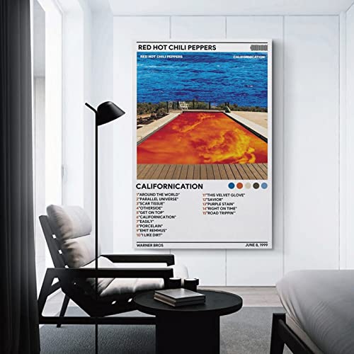BMXRX Red Hot Chili Peppers Poster Californication Canvas Posters Wall Art Bedroom Office Room Decor Gift DAYOSIX Unframe:12x18inch(30x45cm)