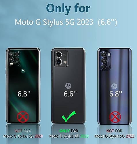 FNTCASE for Moto G Stylus-5G-2023 Case: Military Grade Drop Protection Cell Phone Cover with Kickstand & Slide | Rugged Shockproof Protective Bumper Textured | Heavy Duty Protector(Orange)