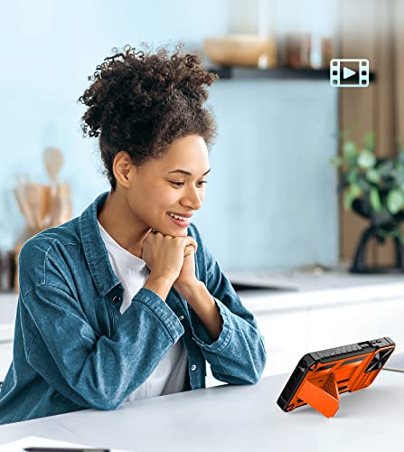 FNTCASE for Moto G Stylus-5G-2023 Case: Military Grade Drop Protection Cell Phone Cover with Kickstand & Slide | Rugged Shockproof Protective Bumper Textured | Heavy Duty Protector(Orange)