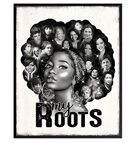 Black Art - African American Art - Black women famous African Americans - Black pride Classroom Decorations - Black History Month Poster - Afro Black Culture Wall Art & Decor - Black Girl Magic 8x10