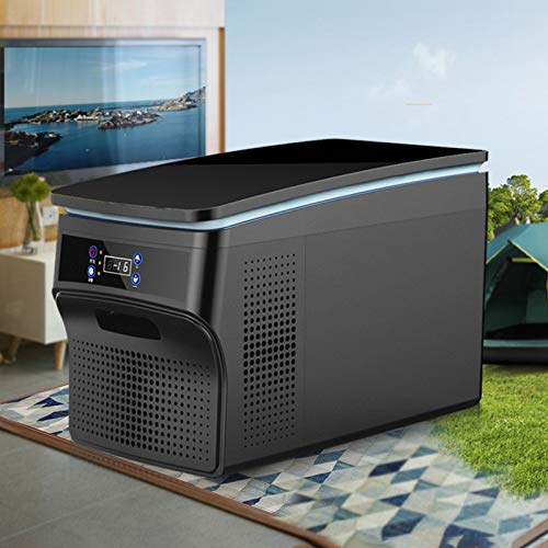 YAARN Small Fridge for Bedroom Car Refrigerator, Mini Refrigerator, Car Home Dual-use 12v / 24v, Refrigerated Refrigerator Freezer Refrigerated Freezing Partition (Size : 26L)