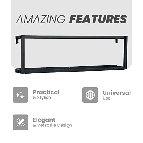 3 Tiered Wall Shelf – Floating Shelf Wall Mounted for Living Room, Bedroom, Bathroom, Kitchen – Wall Display Bookshelf - Storage Rack for Organization and Scandinavian Décor (Modern)