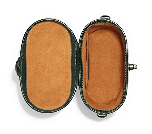 COACH Womens Satchel Kay Crossbody Handbags In Leather (QB/Amazon Green)