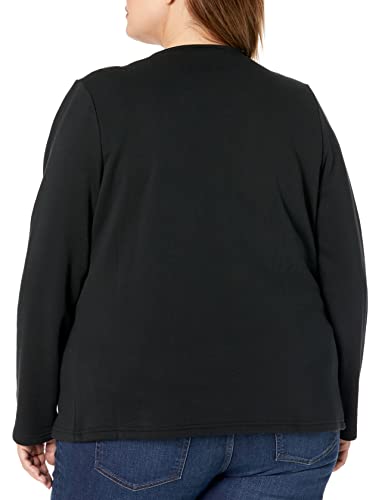The Drop Women's @caralynmirand Long Sleeve Knit Moto Jacket, Black, M