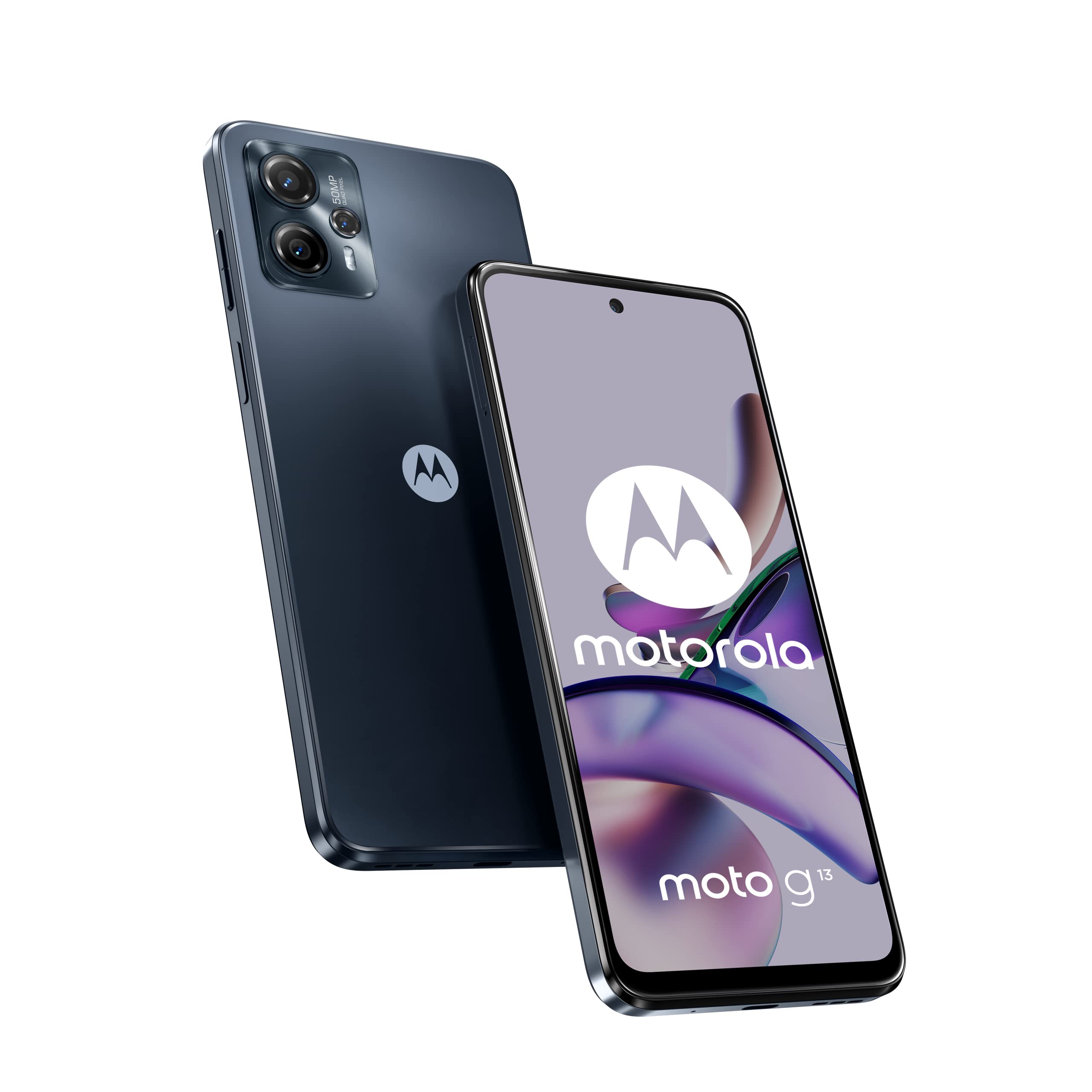 Motorola Moto G13 Dual SIM 128GB ROM + 4GB RAM Factory Unlocked 4G Smartphone (Matte Charcoal) - International Version