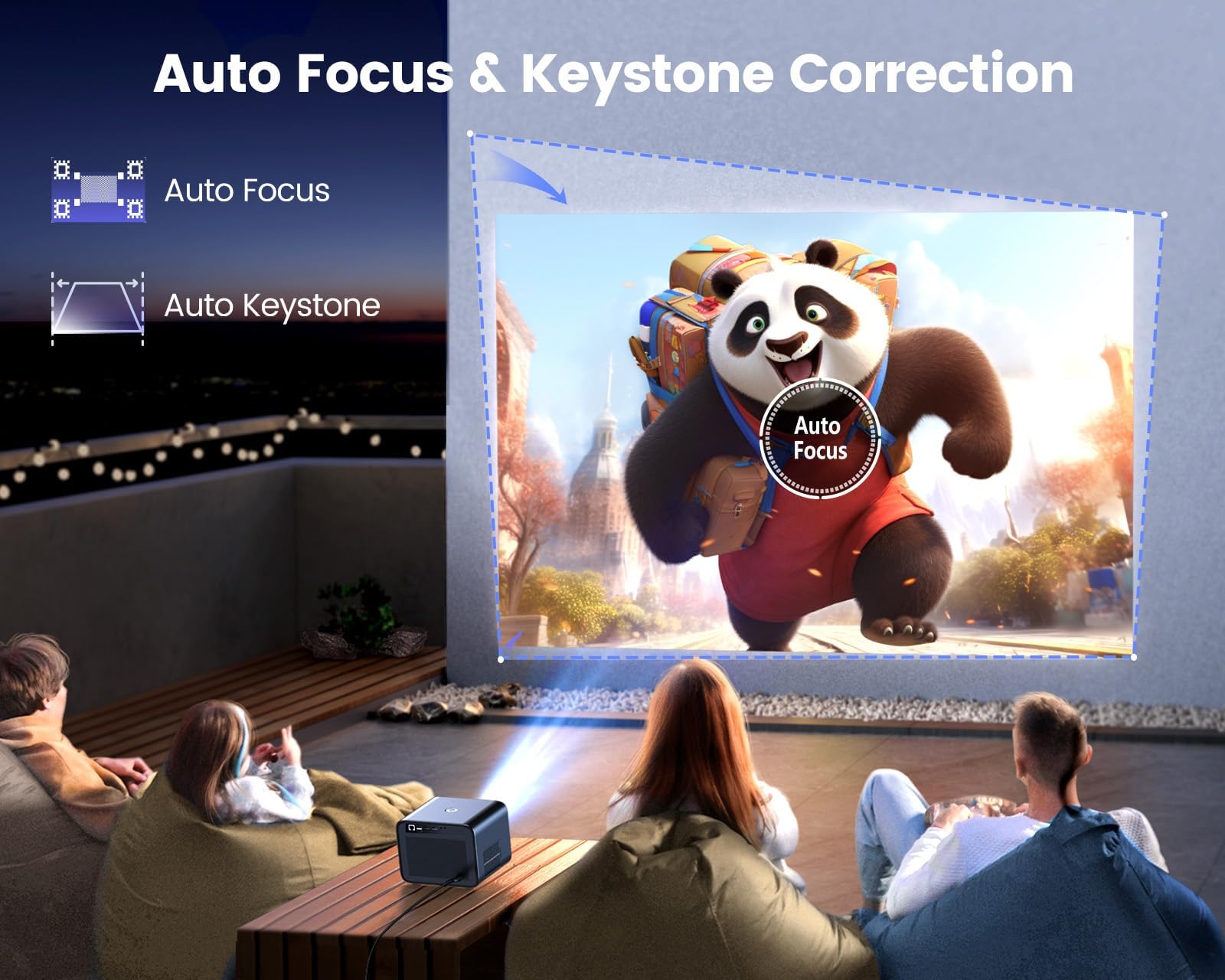 Projector, WiMiUS 2023 Newest 5G WiFi Bluetooth Projector, 480 ANSI Lumens Full HD 4K Projector Support 4P/4D Keystone, 50% Zoom, Bluetooth 5.2 Outdoor Video Projector for PC Smartphone USB (200000H)