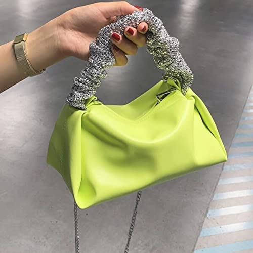 Afonie Sequin Hobo Bag for Women - Everyday Purse & Handbag, (Green Neon)