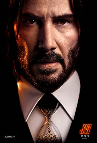 John Wick Chapter 4 Keanu Reeves Movie Poster Canvas Art Poster and Wall Art Picture Print Modern Family Bedroom Decor Posters 24x36 Inches