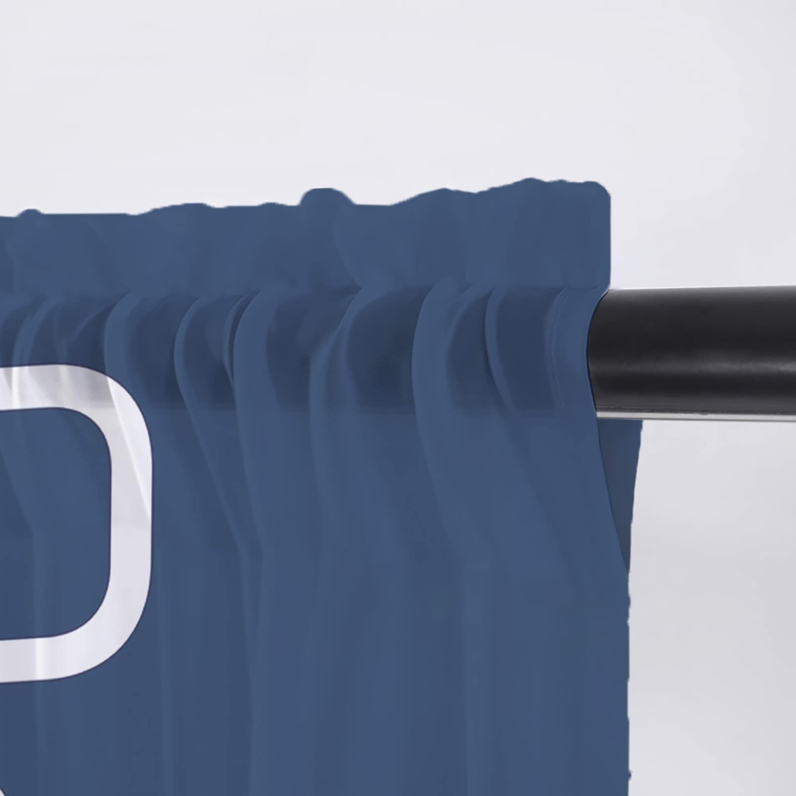 AmbeHome Sheer Valances for Windows Kitchen Curtains Valances, Christmas Window Valances Rod Pocket Curtain Valances for Living Room Bedroom Kitchen Cafe, 54x18in Cold Winter Snowflakes Blue Backdrop