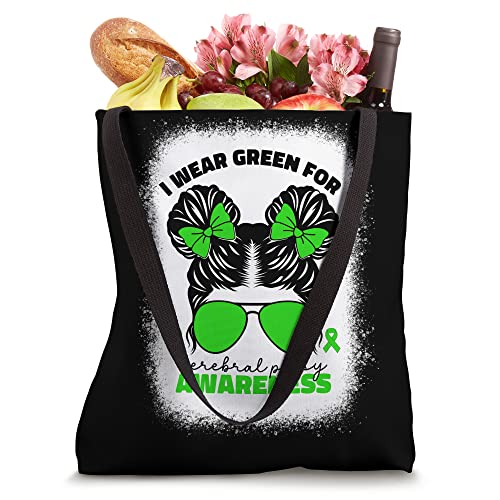 I Wear Green For Cerebral Palsy For Kids Girls Cp Awareness Tote Bag