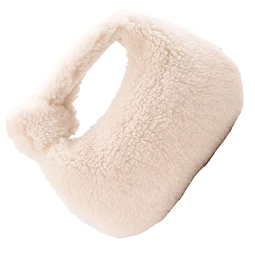 Faux Fur Bag Fashion Plush Dumpling Bag Fluffy Purse Shearling Handbag for Women