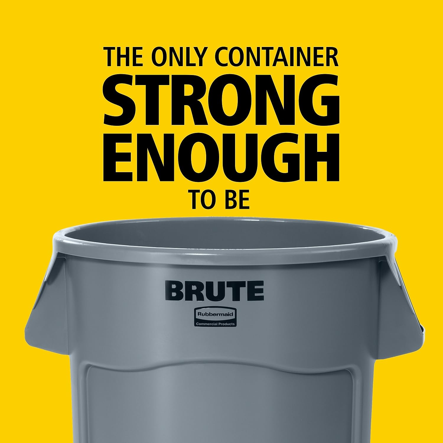 Rubbermaid Commercial 265500Gy Round Brute Container Plastic 55 Gal Gray