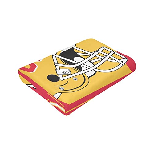 SEAGGS Custom Football Blanket for Men Personalized Fans Gifts Add Name and Number, 40" x 50", 50" x 60", 80" x 60"