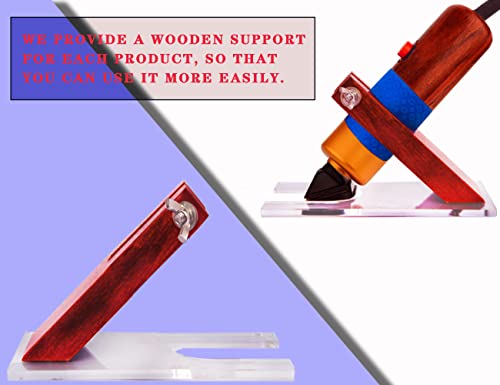 Carpet Trimmer with Shearing Guide, Electric Speed Adjustable Rug Tufting Carver Clippers, Electric Rug Shears Carpet Carving Tool for Handmade Rug Clean and Tufted Rug(with Stand Base and 2 Blades)