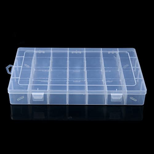 DBYLXMN 36 Jewelry Storage Hard Plastic Box Lattice Removable Partition Transparent Housekeeping & Organizers Fab Clothes Storage