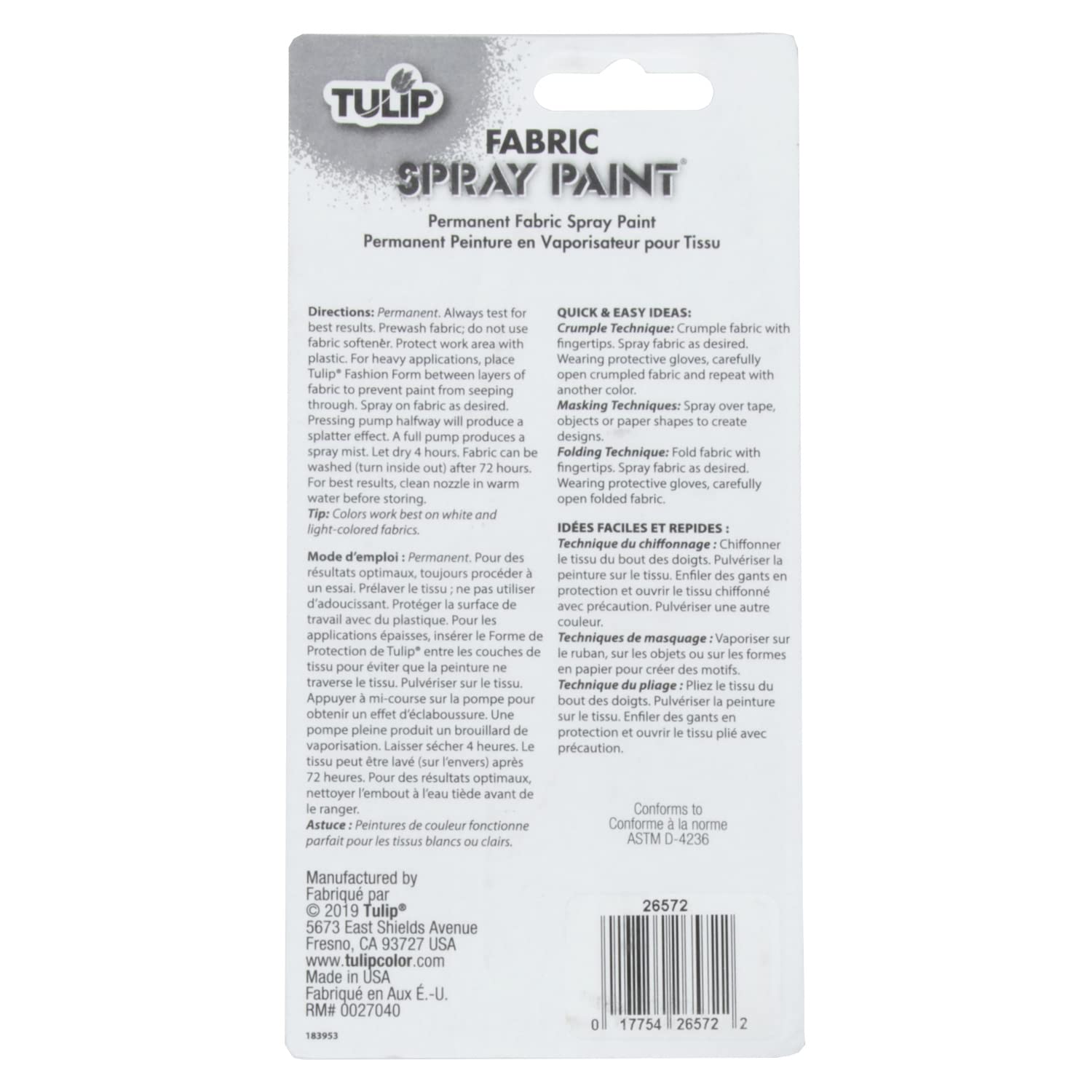 Tulip Fabric Spray 26572 SOP 4Oz Glittering Diamond, 4 Fl Oz (Pack of 1), As Detailed
