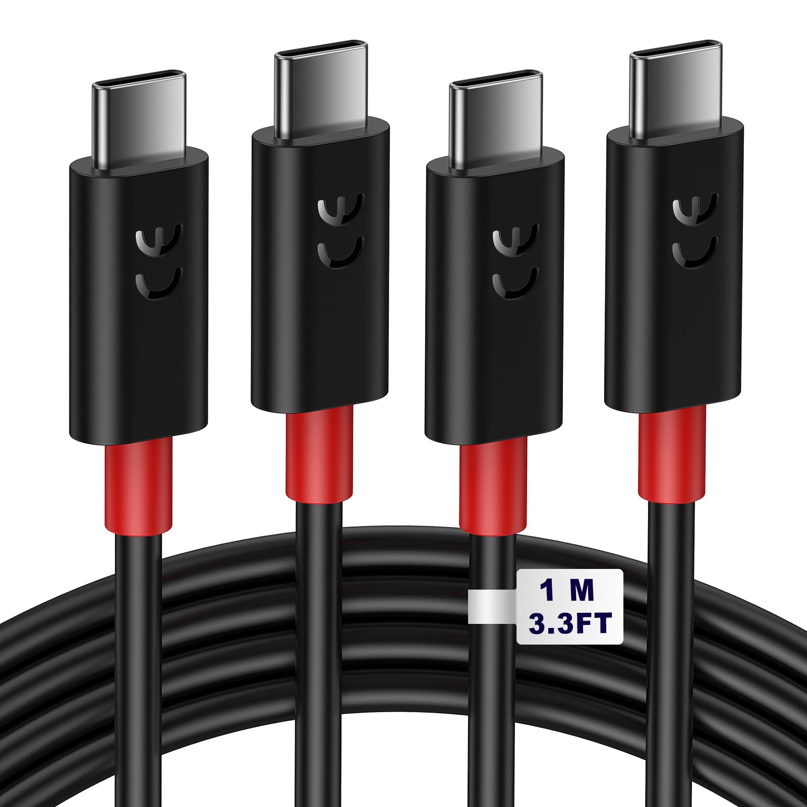 JELANRY USB C to C Cable 5A 68W for Motorola Edge+ Moto g TURBOPOWER Charging, Rapid Data Syncing Rubber Coating Type-C Fast Charger Cable for Samsung S24, LG, Pixel, Sony, Switch,Laptop (2Pcs/ 3.3FT)