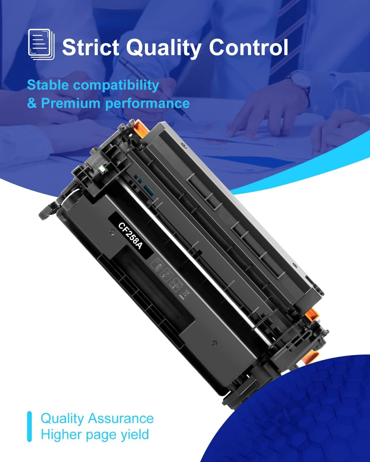58A CF258A Toner Cartridge (with Chip) Replacement for HP 58A 58X CF258A CF258X Toner Cartridge Compatible with Laserjet Pro M404n M404dn M404dw MFP M428fdw M428dw M428fdn M404 M428 Toner (2 Black)