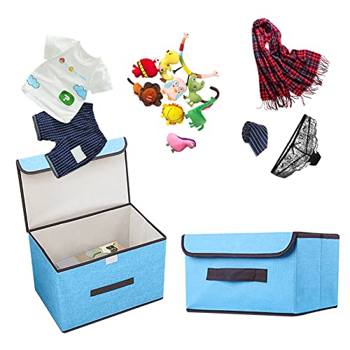 PINGPING Box Sundries Foldable Clothing Box with Lid Storage Portable Box Foldable Storage Storage Housekeeping & Organizers Tote Bins for Storage with Lid