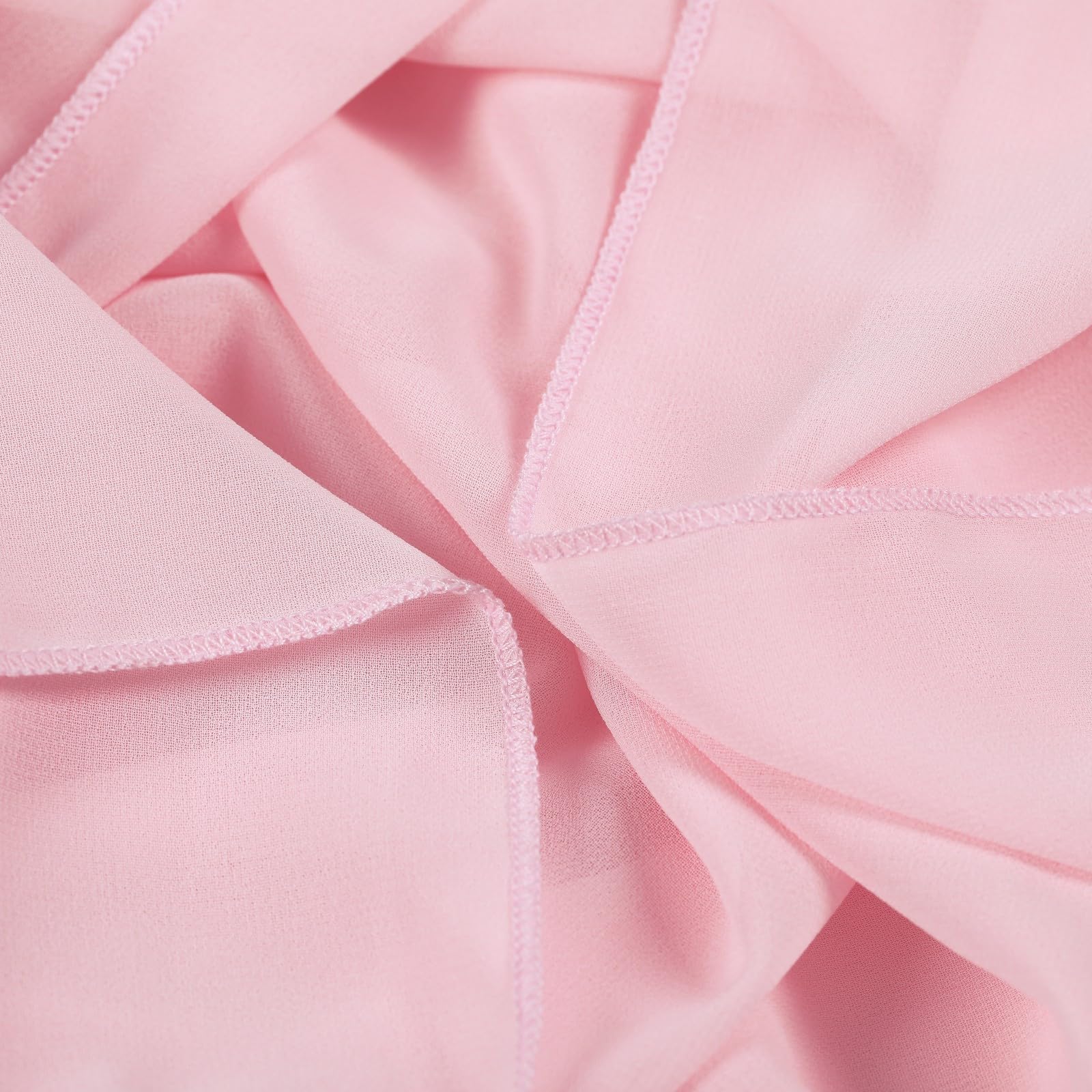 MoKoHouse Wedding Arch Drapes Fabric 3 Panels 6 Yards Pink Chiffon Drapes Backdrop for Baby Shower Birthday Party Decorations