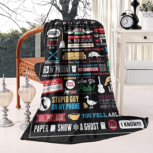 Friends Blanket Fleece Throw Blanket,Soft Warmer Flannel Blanket,Double-Layer Printed Blanket for Couch,Bedding,Sofa,Living Room and Camping 50"X40"