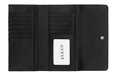GUESS Factory Women's Logo Quilted Logo Print Trifold Slim Wallet Clutch Bag