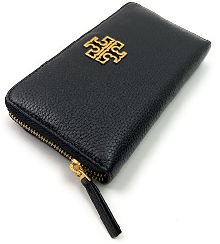Tory Burch Women's Leather Britten Zip Continental Wallet (Black)