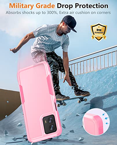 JXVM for Moto G-Power/G-5G 2023 Case: Dual Layer Heavy Duty Tough Rugged Lightweight Slim Shockproof Protective Phone Case | Durable Phone Cover for Motorola G Power & G 5G 6.5inch 2023 (Girly Pink)