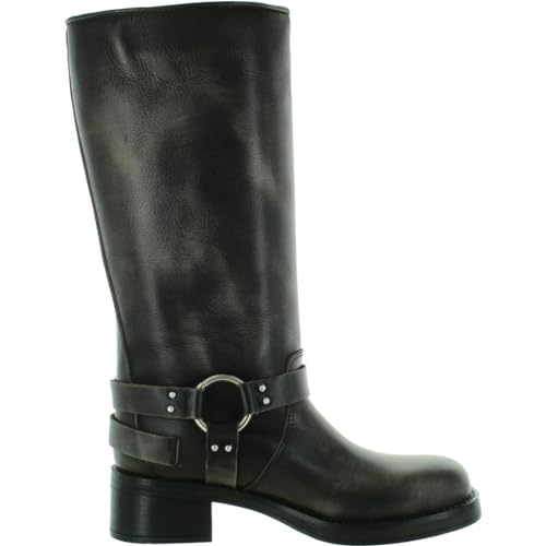 Steve Madden Women's Brocks Fashion Boot, Black Distressed, 6.5