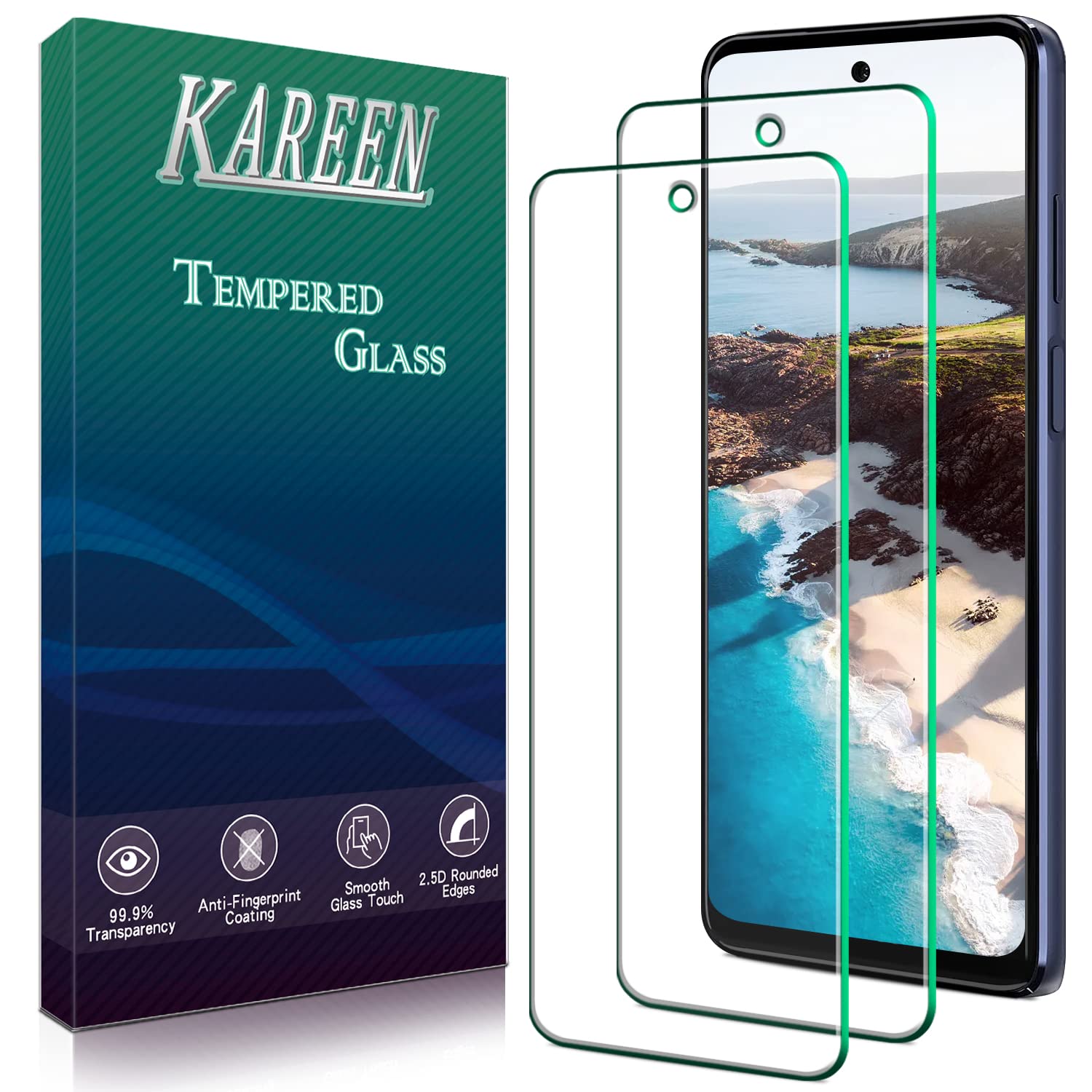 KAREEN [2-Pack] Screen Protector for Motorola Moto G Stylus 5G 2022, Moto G Stylus 2022 [Not Fit for 2021/2020 Version] Tempered Glass, Anti Scratch, Bubble Free