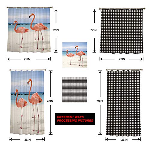 Blooming Cherry Tree Shower Curtains for Bathroom Decoartion, Waterproof Cloth Shower Curtains Durable Bath Curtain for Showers Bathtubs Pink Floral Rustic Burlap Backdrop 36x72 IN Hooks Included