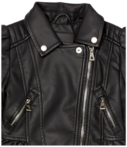 Urban Republic Girls Faux Leather Moto Jacket, Black