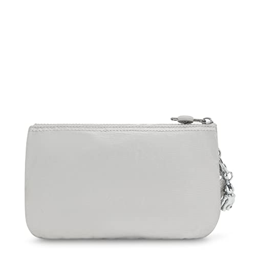 Kipling Women's Creativity Extra Large Wristlet, Versatile Cosmetics Kit, Lightweight Travel Organizer, Bright Metallic