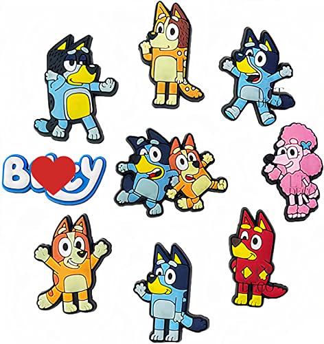Dog Cartoon Croc Charms Cute Croc Charms Pack Croc Pins. Animal Shoe Decoration Charms Accessories Croc Charms. (9PCS)