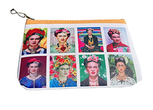 Mexican Artist Frida Inspired Canvas Tote Bag & Matching Accessory Bag - Beautiful Set