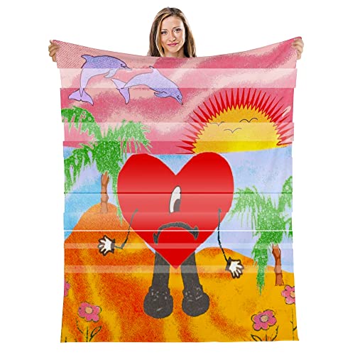 Singer Rapper Bunny Blanket Warm Blanket in The Living Room Car Bedroom (60"x50")