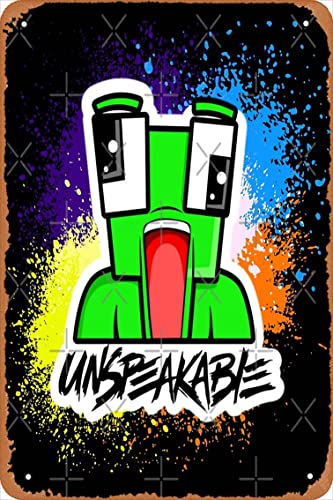 Yzixulet youtube play Funny Unspeak.able Poster Metal Sign Retro Home Decorative Vintage Tin Sign 12 x 8 Inch