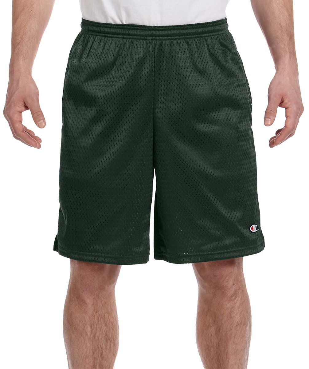 Champion Men's Long Mesh Short with Pockets,Maroon,XX-Large