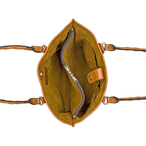 Patricia Nash, Adeline Tote, Burnished Cutout Tooled, Brown