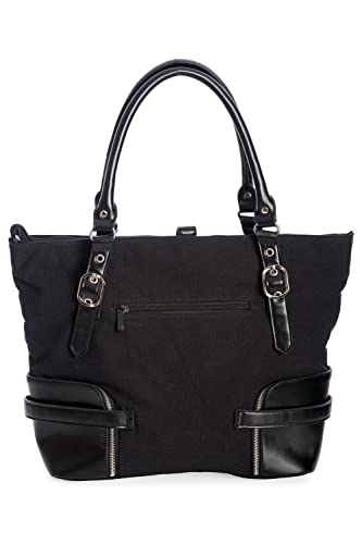 Lost Queen Gothic Tote Strappy Savanna Handbag Straps and Buckles Bag Punk Rock Purse