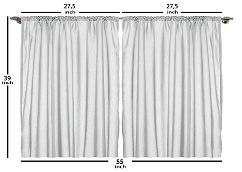 Ambesonne Best Friend Kitchen Curtains, Long Bold Font with Pastel Cold Toned Stars on The Backdrop Let's Be Friends, Window Drapes 2 Panel Set for Kitchen Cafe Decor, 55" x 39", White Orange