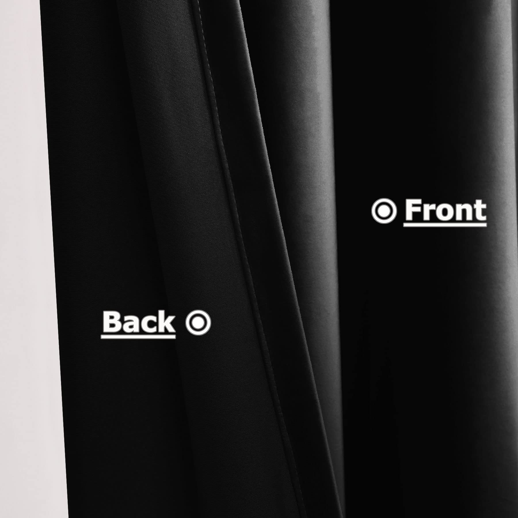 Frelement Grommet Top Curtains Extra Long Soft Velvet Curtains for Tall Windows Thermal Insulated Curtains for Bedroom Backdrop Curtains, 42" W x 78" L, 1 Panel, Black
