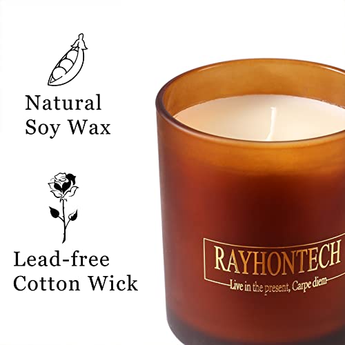 English Pear Freesia Soy Candles in Jars Scented, Aromatherapy Candle Gift for Men, Long Lasting Candles for Home Scented, 7.8Oz