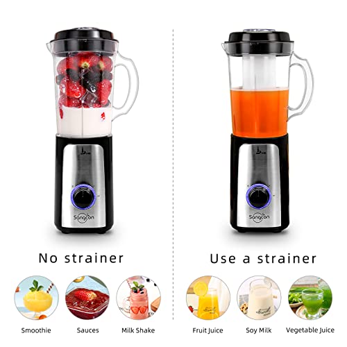 Sangcon Electric Salt and Pepper Grinder Set - Automatic Pepper Mills with LED Light - Battery Operated Salt and Pepper Shakers with Stand & Sangcon 5 in 1 Blender and Food Processor Combo for Kitche