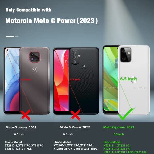 FNTCASE for Motorola Moto G-Power-2023 Case: Moto G 5G 2023 Case | Dual Layer Protective Heavy Duty Cell Phone Cover Shockproof with Textured - Military Protection Bumper - Green