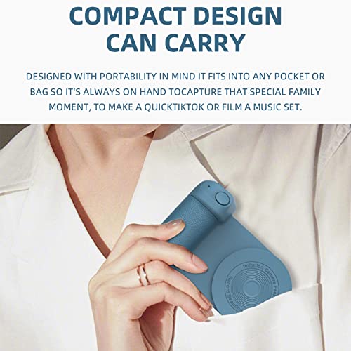 Magnetic Camera Handle Bluetooth Bracket,Smart Bluetooth Mobile Phone Anti-Shake Selfie Device, Magnetic Grip Photo Stand, Bluetooth Selfie Stick Grip Mount, for All Phone (Blue)